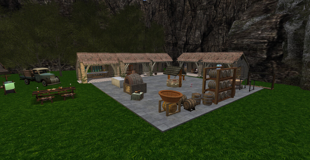 LilyLoire: Got my Satyr village square set up. Getting busy making ...